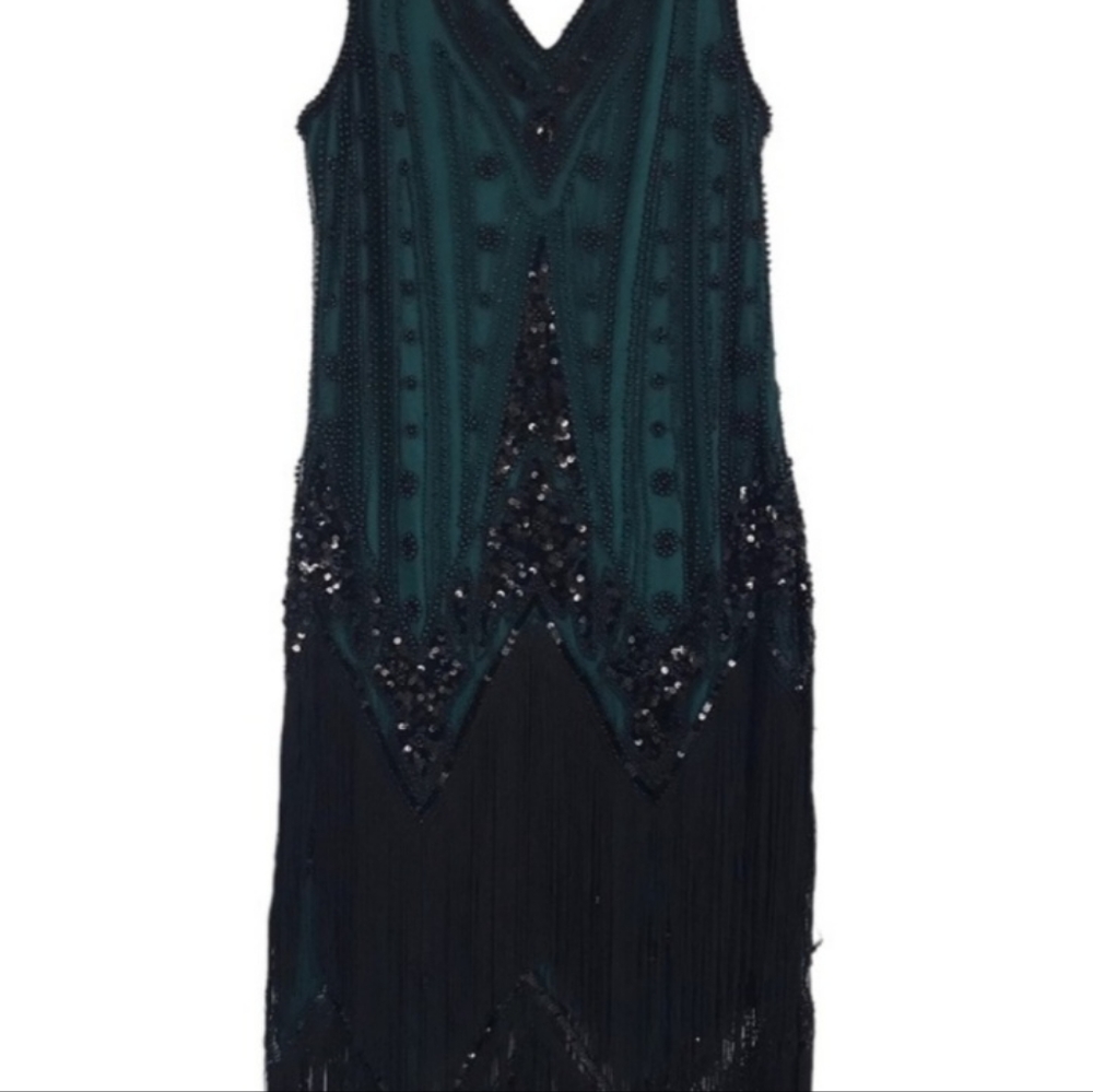 1920s Flapper Halloween Costume Cosplay Sequin Tassel… - Gem